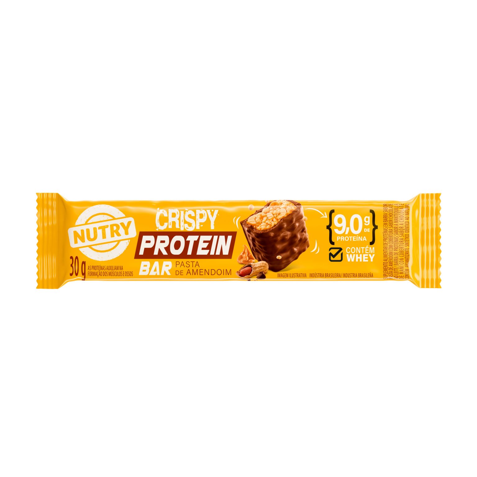 NUTRY CRISPY BARRA DE PROTEÍNA MANÍ 30g x12 - Leopoldo Gross